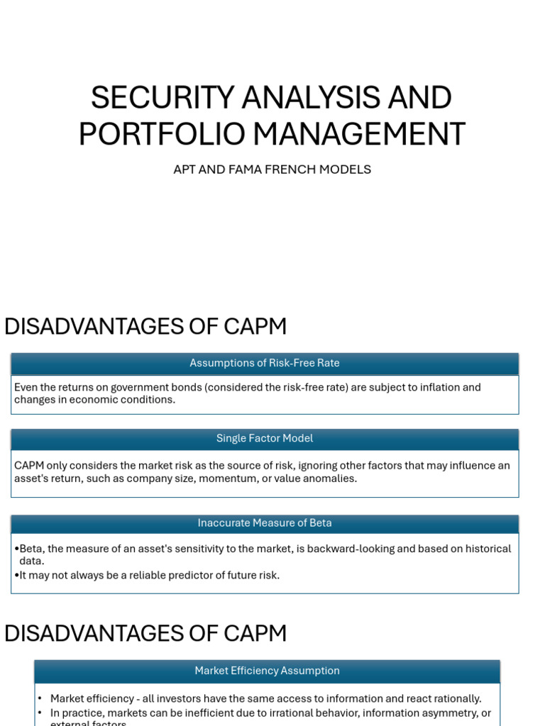 Fama-French 5 Factor Model Overview | PDF | Capital Asset Pricing Model ...