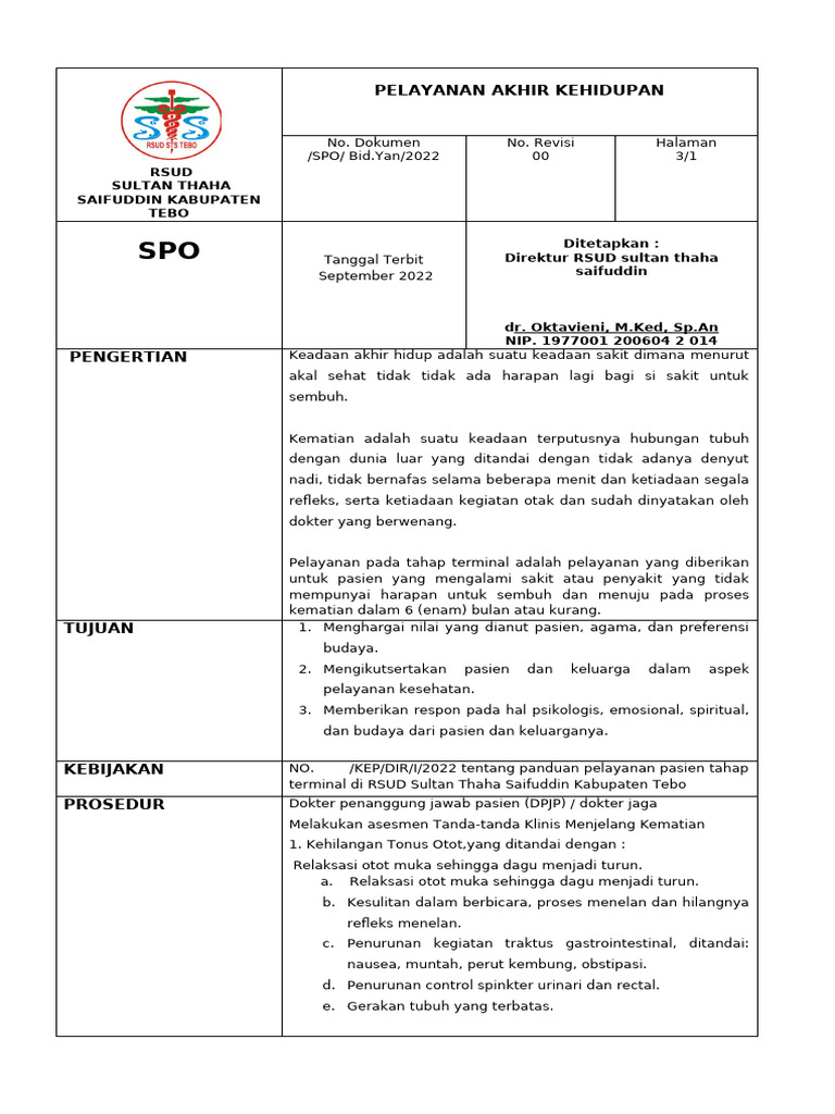 Sop Pelayanan Tahap Terminal Fix | PDF