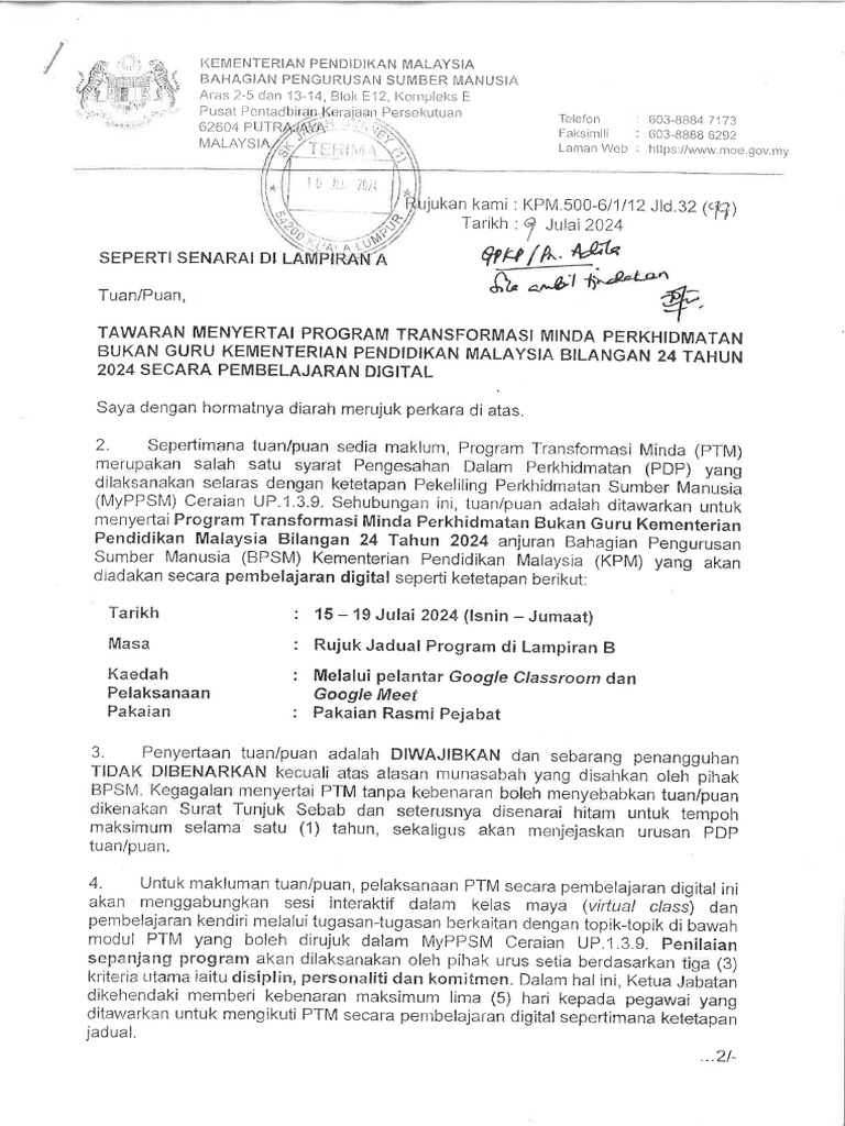 Program Transformasi Minda | PDF