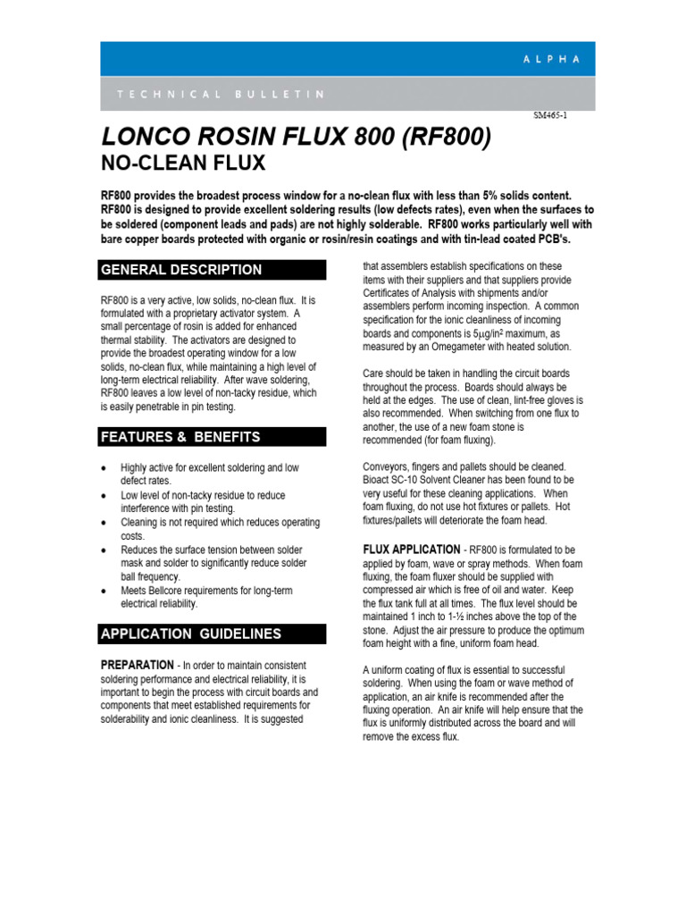 RF-800 | PDF | Soldering | Printed Circuit Board