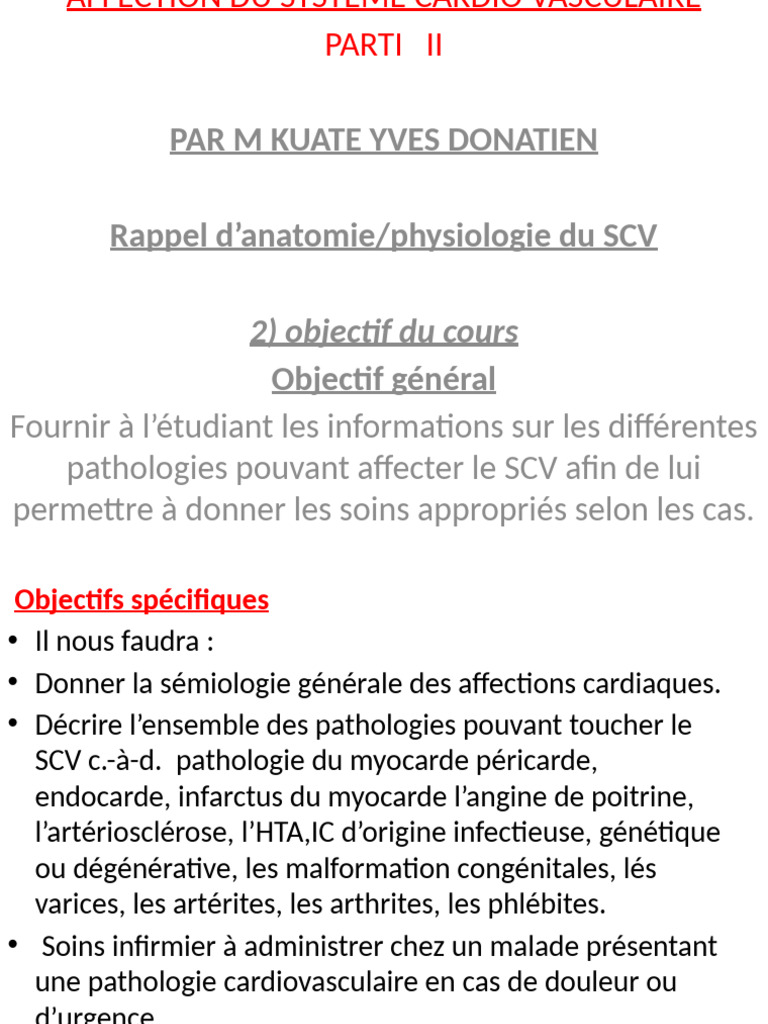 Affections cardiovasculaires et soins | PDF | Cardiopathie congénitale | Aorte
