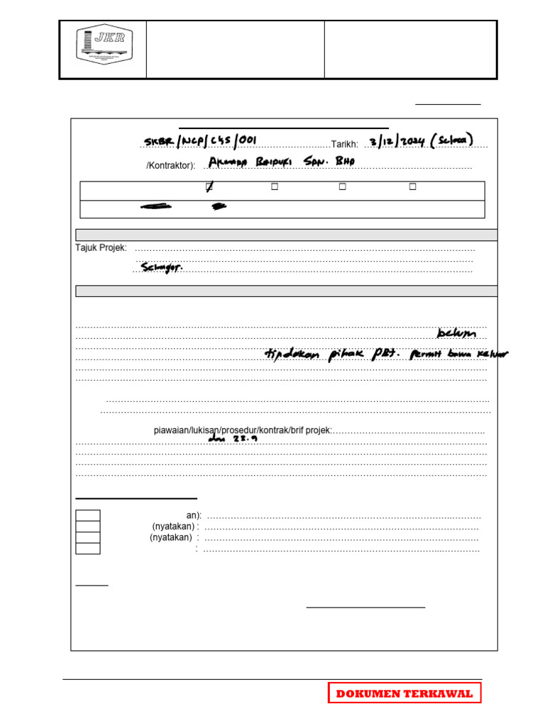 Prosedur Kawalan NCP JKR Malaysia | PDF