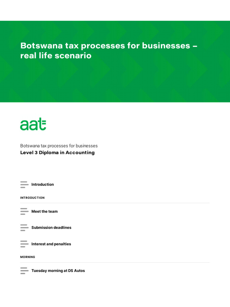 Botswana VAT Return Preparation Guide | PDF | Value Added Tax | Taxes