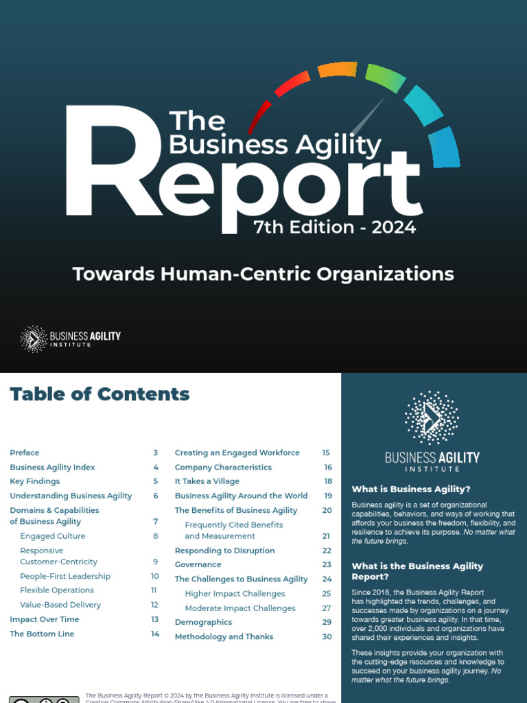 2024 Business Agility Report - 2024 11 07 | PDF | Empowerment | Leadership