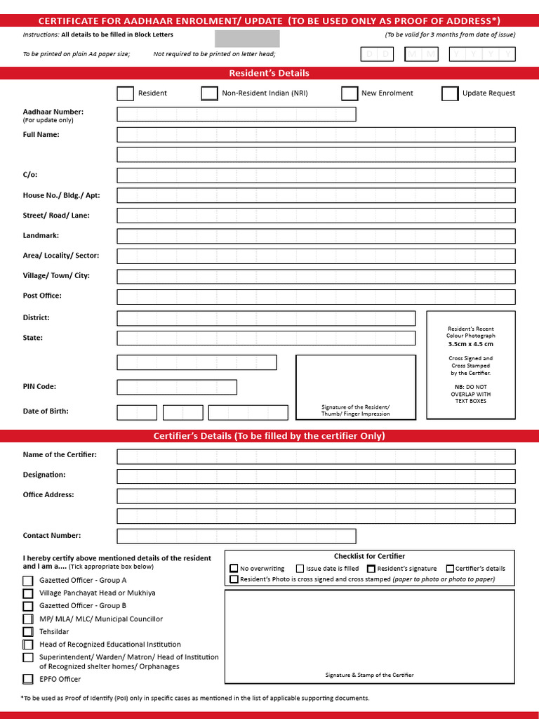 Fillable PDF 26-01-2023 NEW GAZETTED FORM | PDF