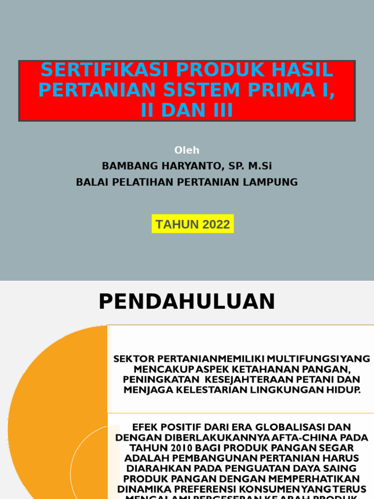 Sertifikasi Produk Pangan Segar | PDF