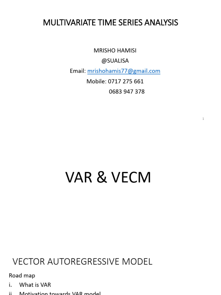 VAR -VECM | PDF | Vector Autoregression | Stationary Process