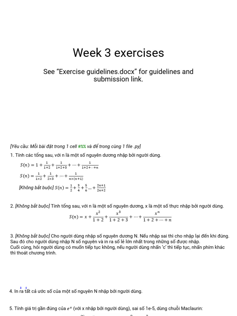 w03 Exercises | PDF