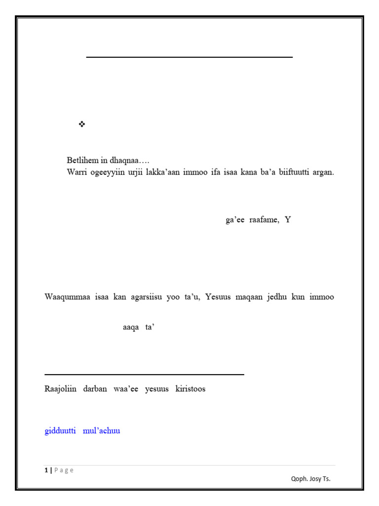 Yesuus Kiristoos Dhuguma Waaqaa PDF | PDF