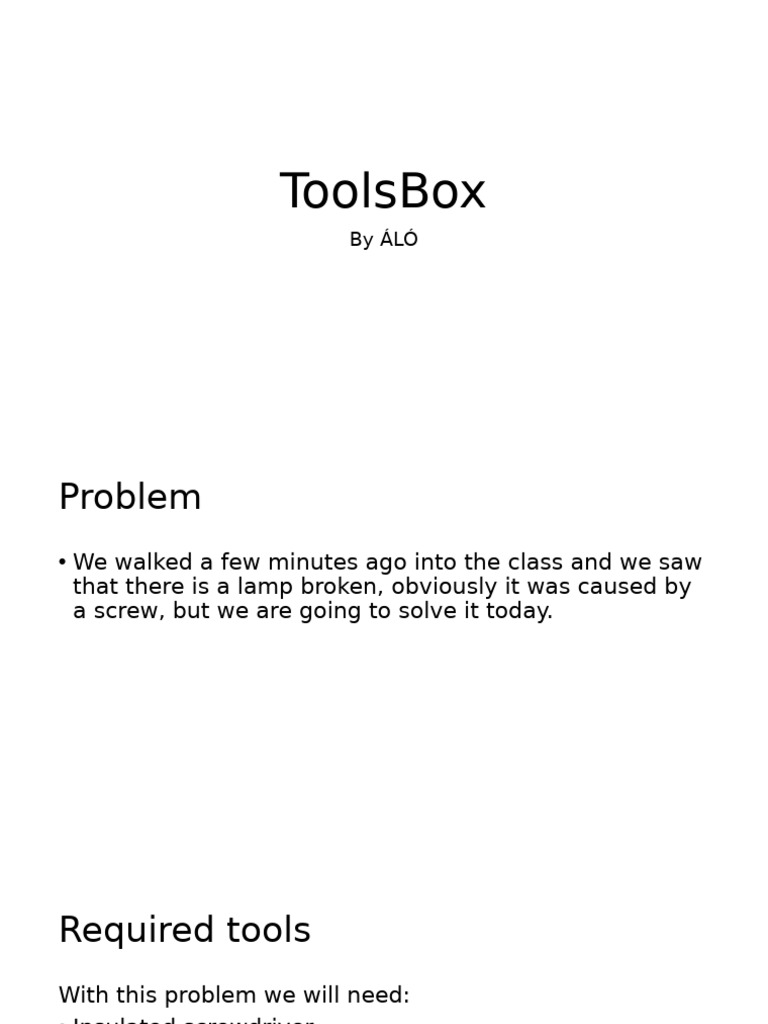 ToolBox | PDF