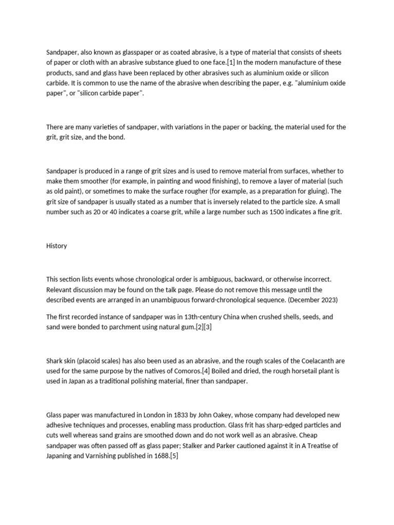 Sandpaper | PDF | Industrial Processes | Secondary Sector Of The Economy