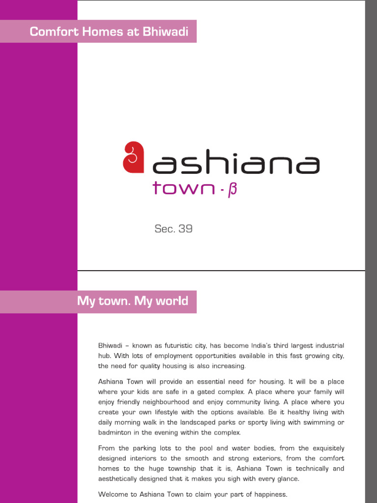 Ashiana - Town - E Brochure New 1479297880 | PDF