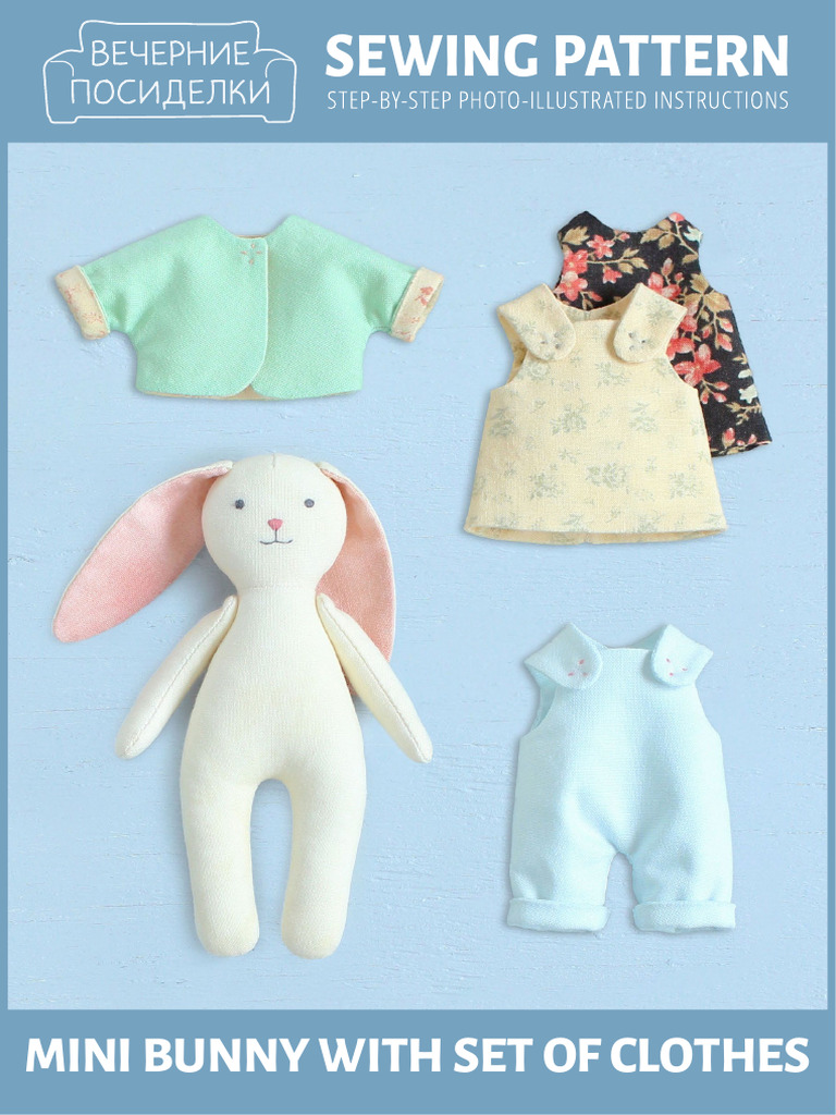 Free Mini Bunny Sewing Pattern | PDF | Seam (Sewing) | Sewing
