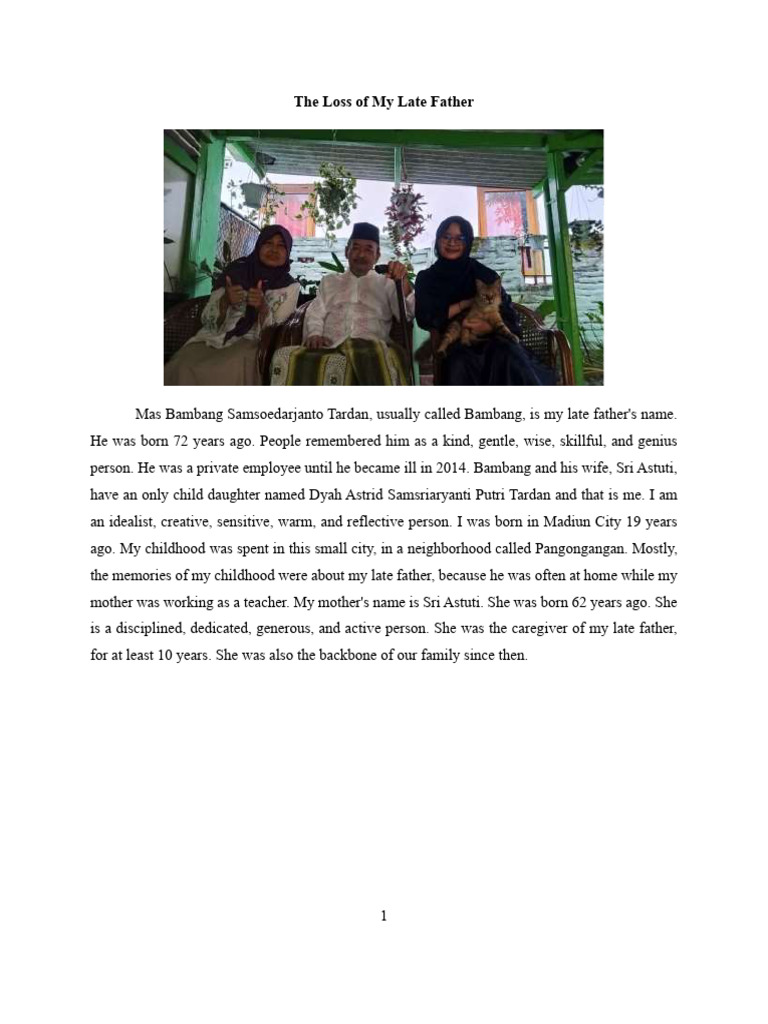 Tribute to My Late Father, Mas Bambang | PDF
