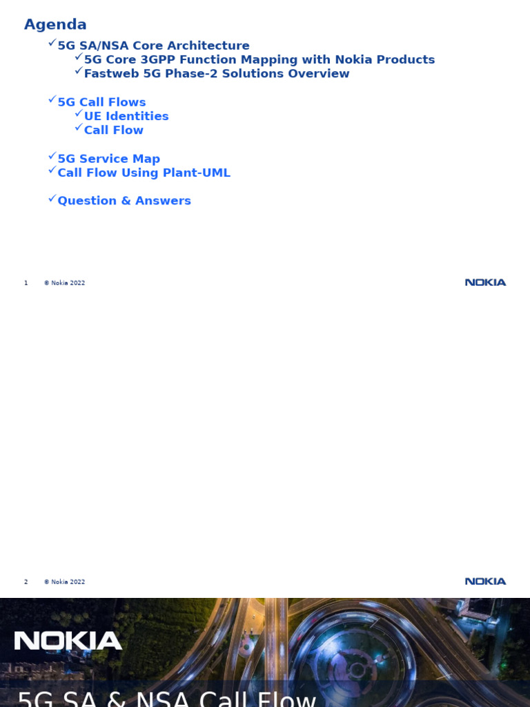 5G SA NSA Call Flow | PDF | Computing | Networking Standards