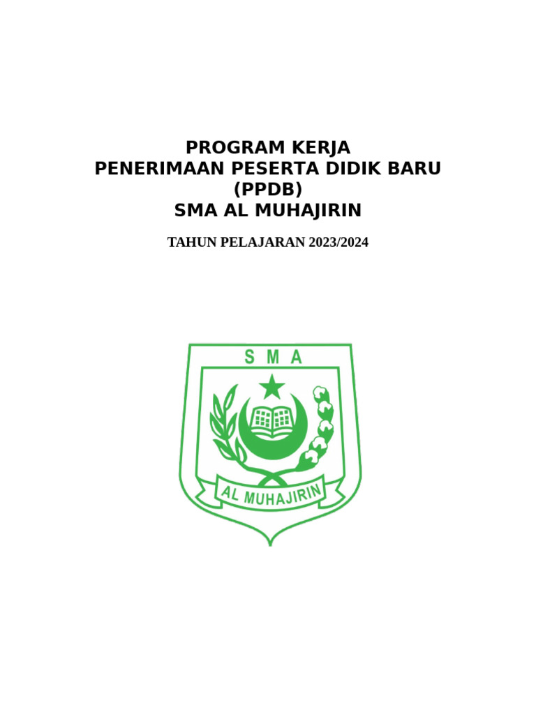 Program Kerja PPDB | PDF