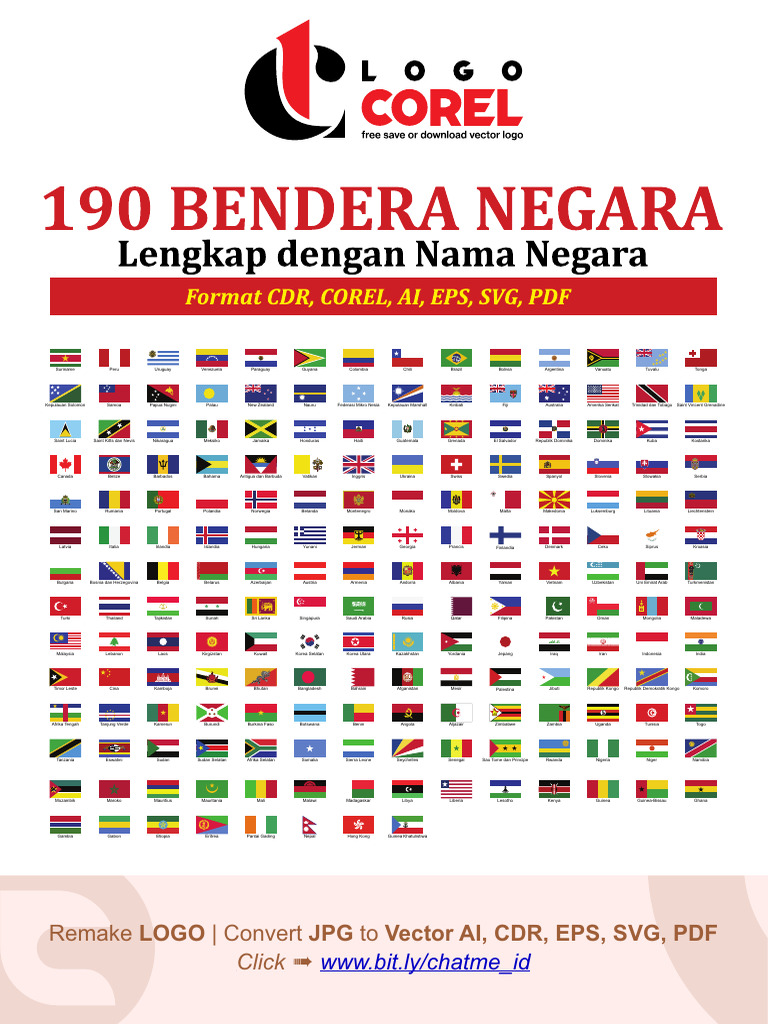190 Bendera Negara (190 International Country Flags) | PDF