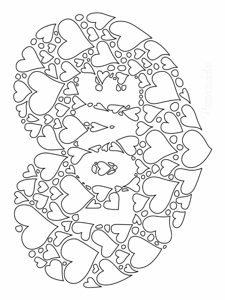 Heart Coloring Pages Heart of Love Hearts | PDF