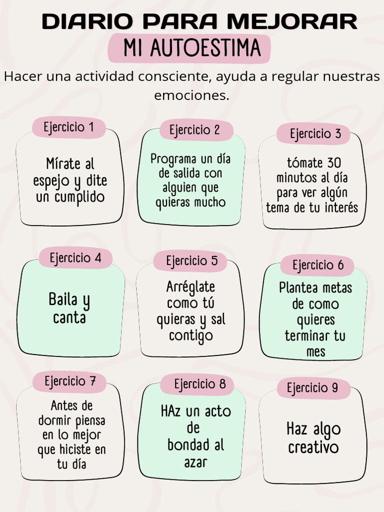 Autoestima Diario y Autoregistro (1) | PDF
