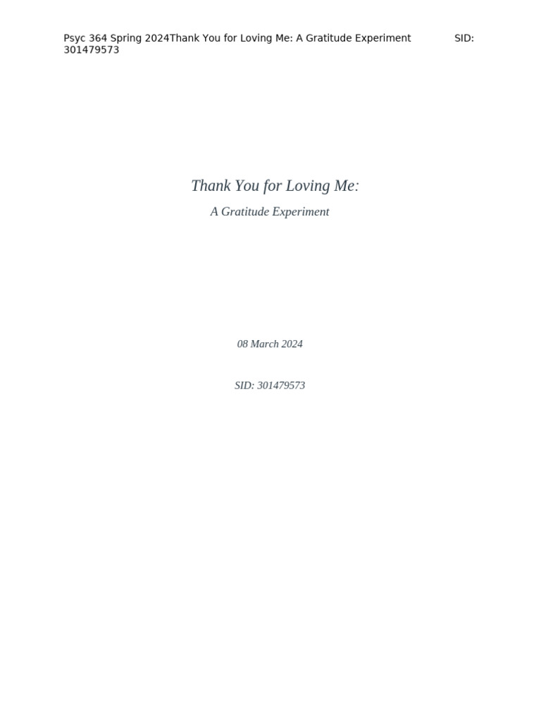 Happiness Intervention 301479573 | PDF | Gratitude | Happiness