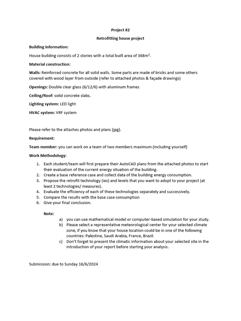 Retrofitting House Project | PDF