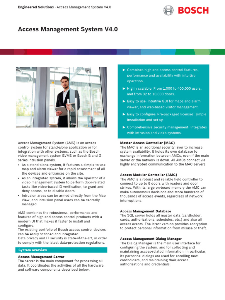 Access Management Sy Data Sheet enUS 91283560075 | PDF | Access Control | Databases