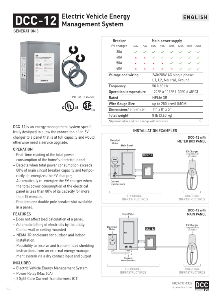 DCC-12 Spec Sheet | PDF | Battery Charger | Alternating Current