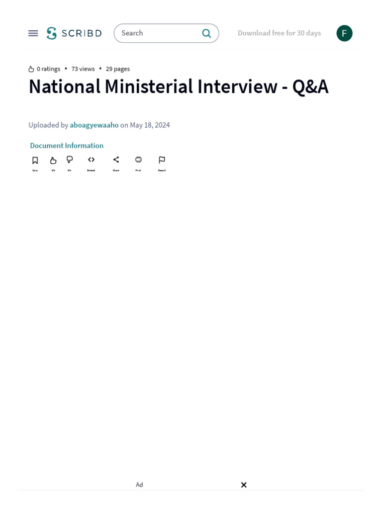 National Ministerial Interview - Q&A - PDF - Pentecostalism - Ba | PDF | Scribd | Theology