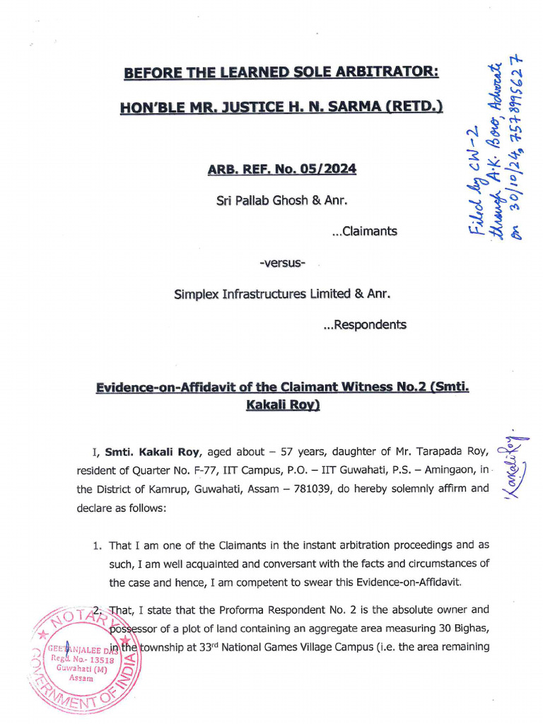 Evidence Kakali Roy | PDF