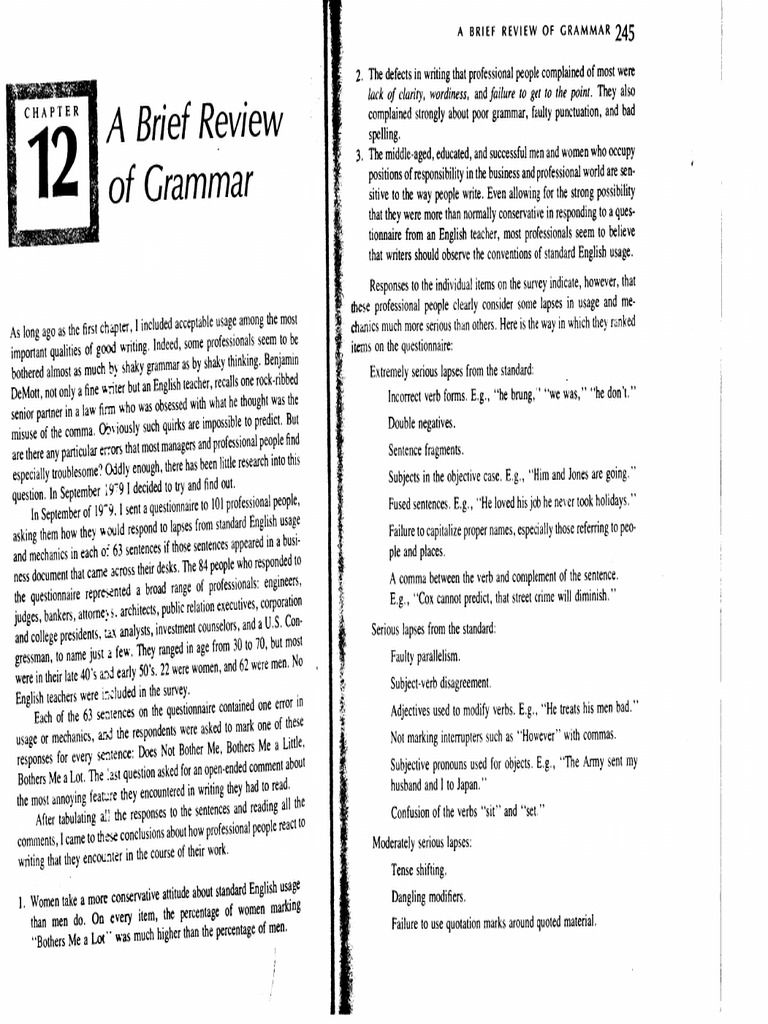 Grammar Review | PDF