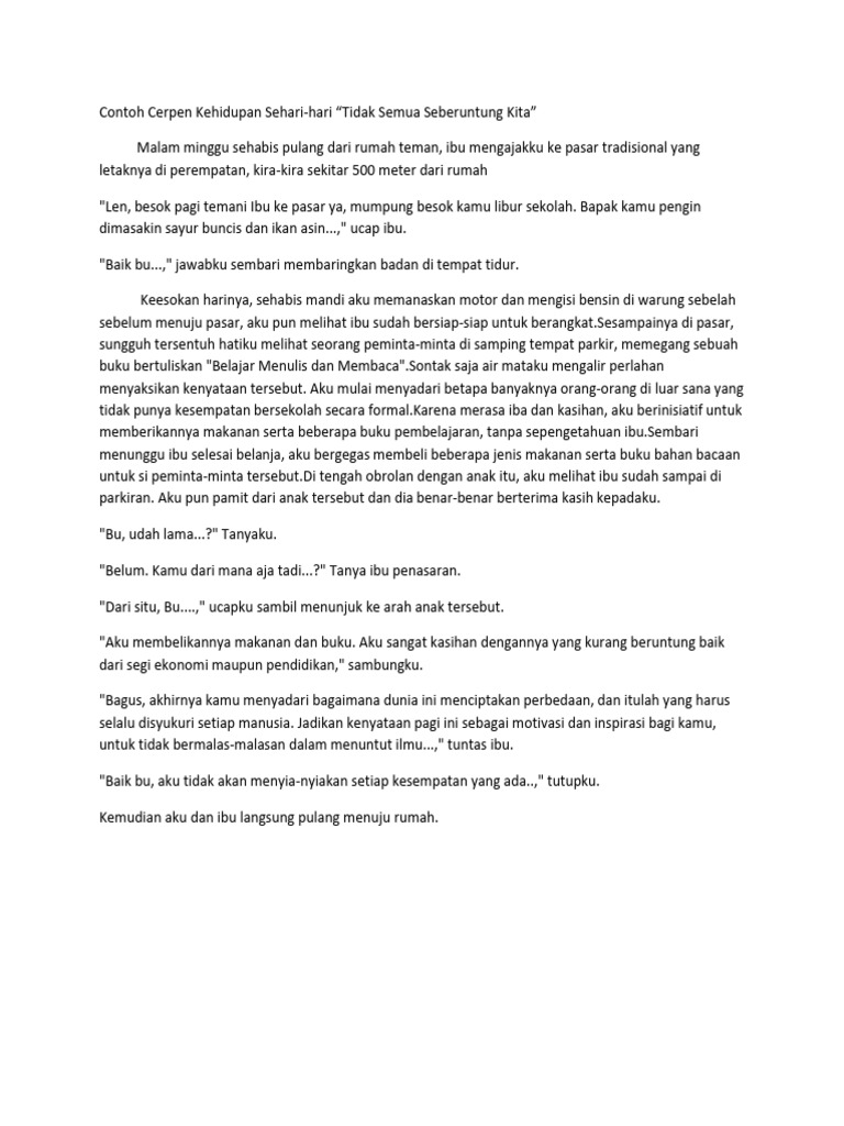 Contoh Cerpen K-WPS Office | PDF