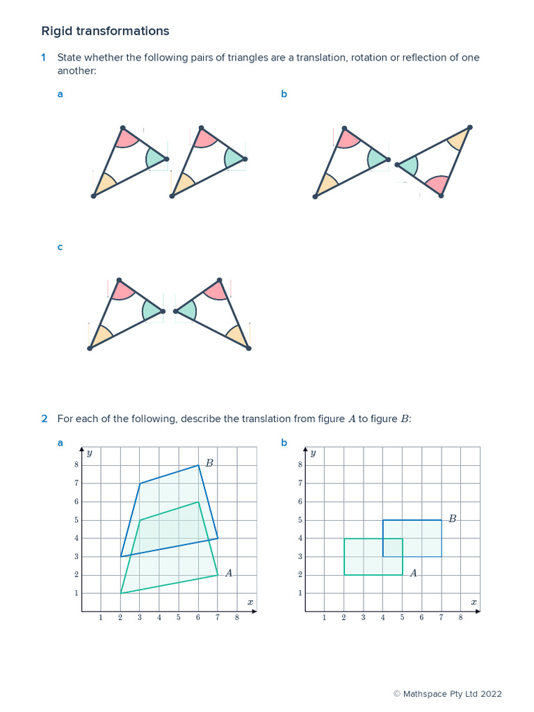 8.02 Transformations and Congruence - Worksheet | PDF | Triangle ...