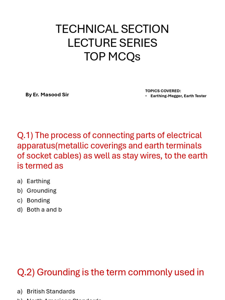 Lec 32 MCQS - 46402318 - 2024 - 12 - 04 - 18 - 25 | PDF | Electrical Resistance And Conductance ...