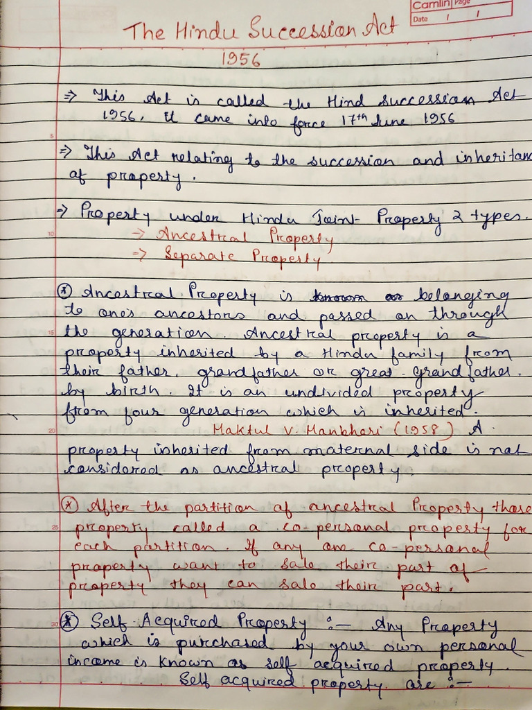 Hindu Succession Act Overview | PDF | Indian Religions