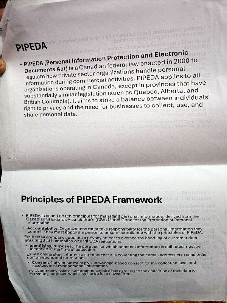 Pipeda by Prateek | PDF