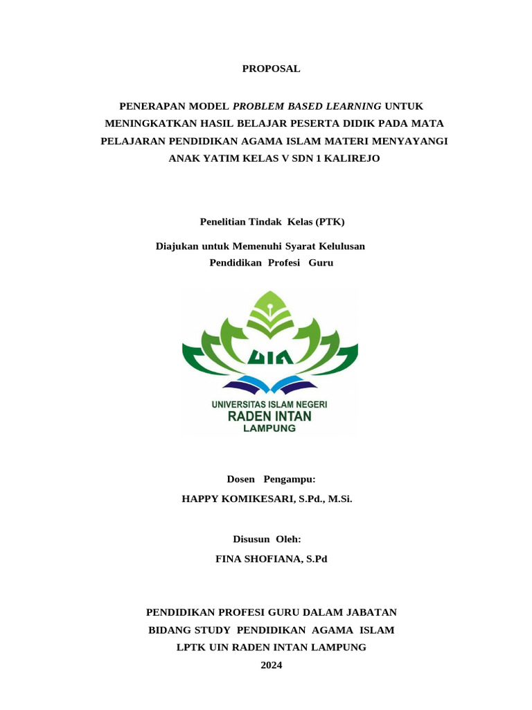 LK 11 PROPOSAL PTK | PDF