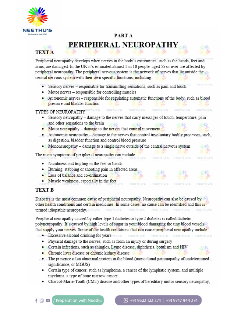 PERIPHRAL NEUROPATHY Full Material - New | PDF | Peripheral Neuropathy ...