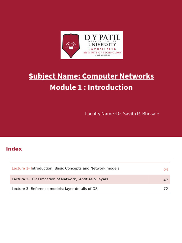 Se Comps CN Week1 Unit 1-Lec1-3 | PDF | Computer Network | Osi Model