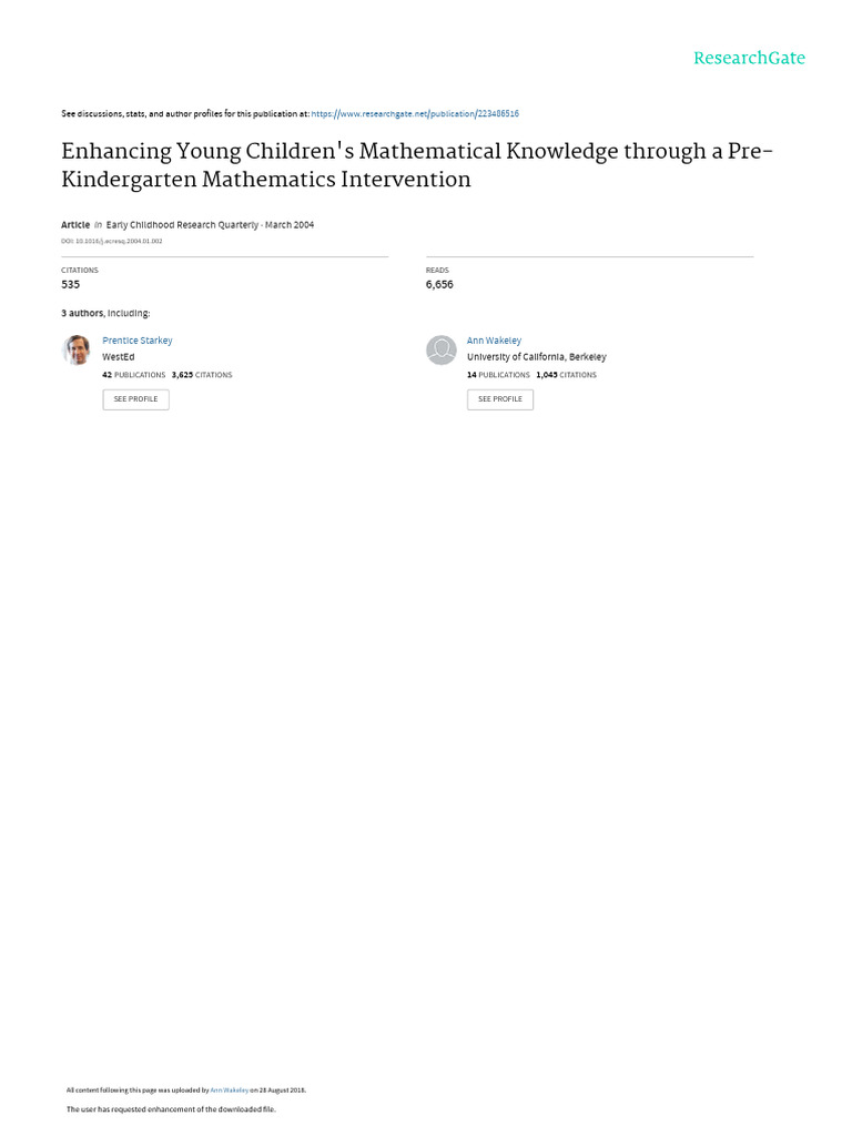 Math Theories For Kindergarten | PDF | Shape | Preschool