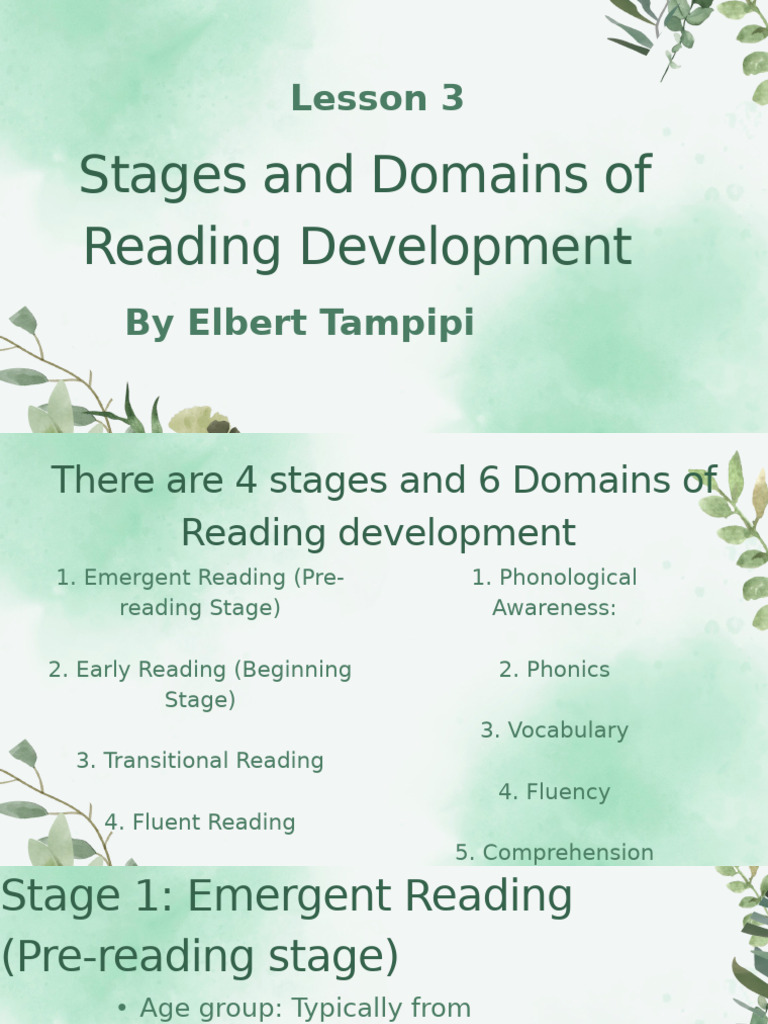 Lesson 3 Stages and Domains of Reading Development - 20240909 - 060957 ...