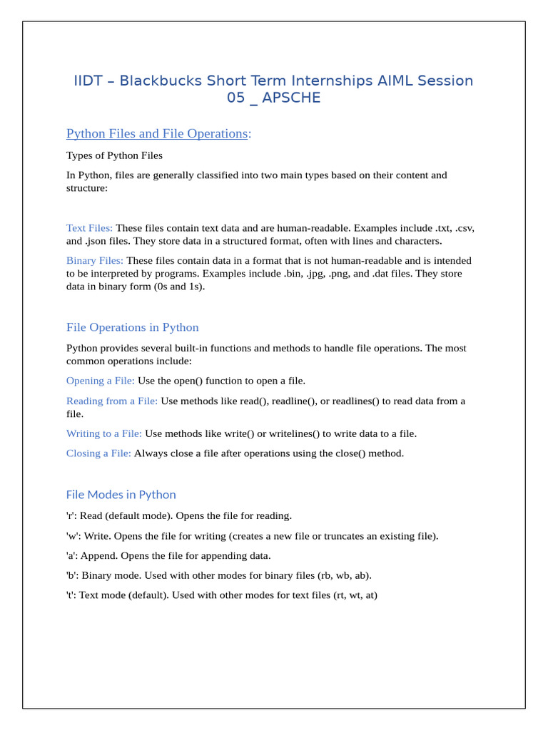 Session 5 - Summary 1718363016202 | PDF | Computing | Computer Programming