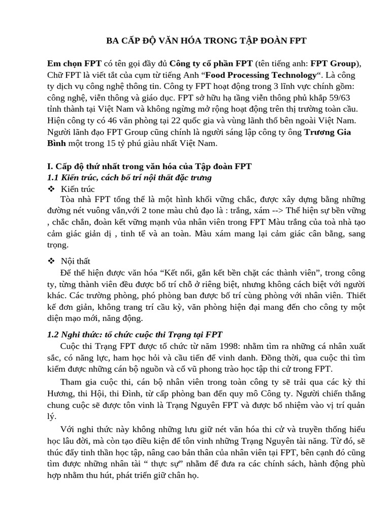 3 CẤP ĐỘ FPT | PDF