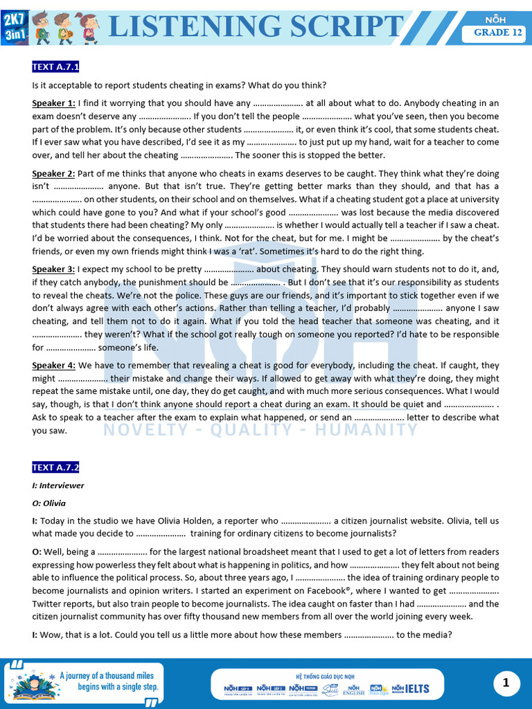 SCRIPT U7 - 12NC | PDF