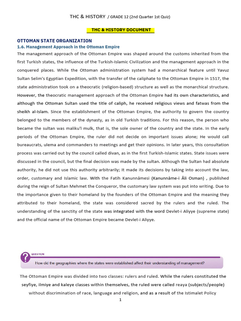 Ottoman Management and Sultan Mehmet | PDF | Ottoman Empire | Byzantine ...