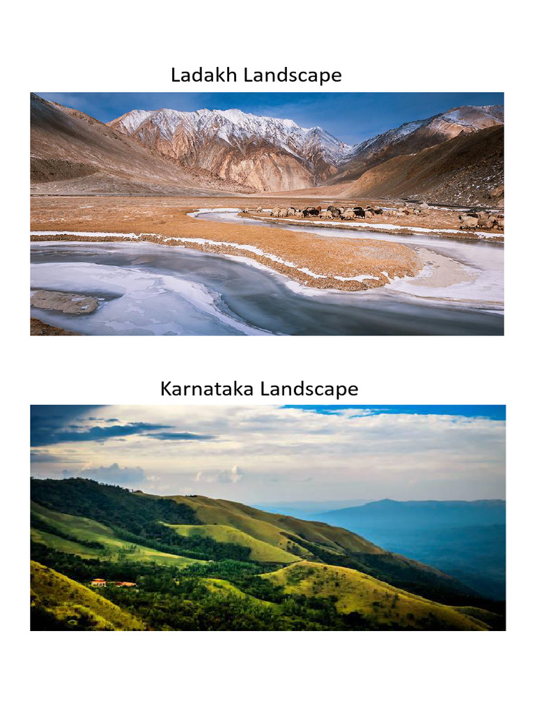 Comparision Between Ladakh and Karnataka | PDF