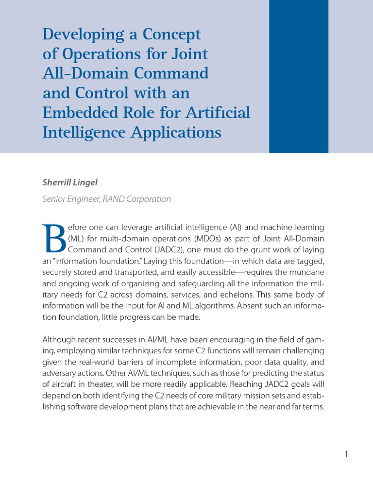 2021 Sherrill Lingel CONOPS Joint All Domain C2 Embedded AI | PDF ...