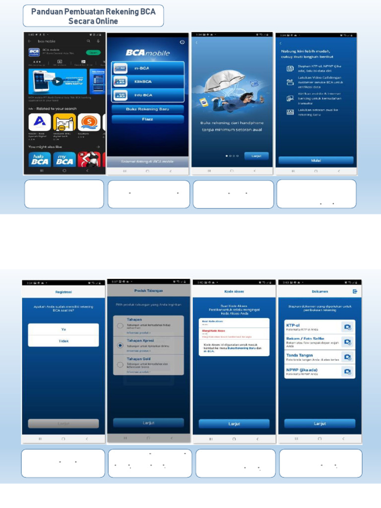 Panduan Pembukaan Rek BCA | PDF