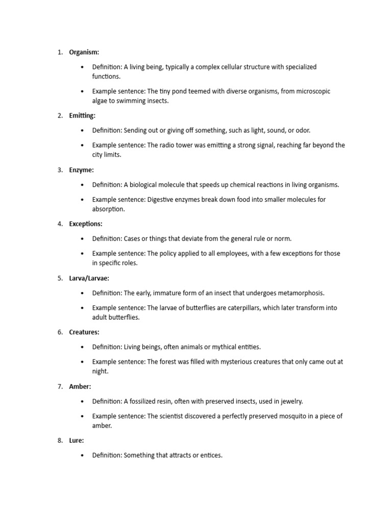 Definitions of Biological Terms | PDF | Medical Prescription | Senses