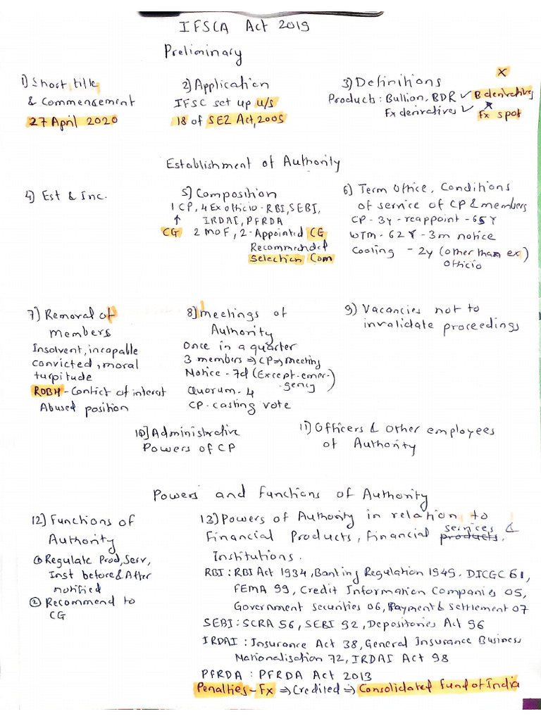 Ifsca Act Notes | PDF
