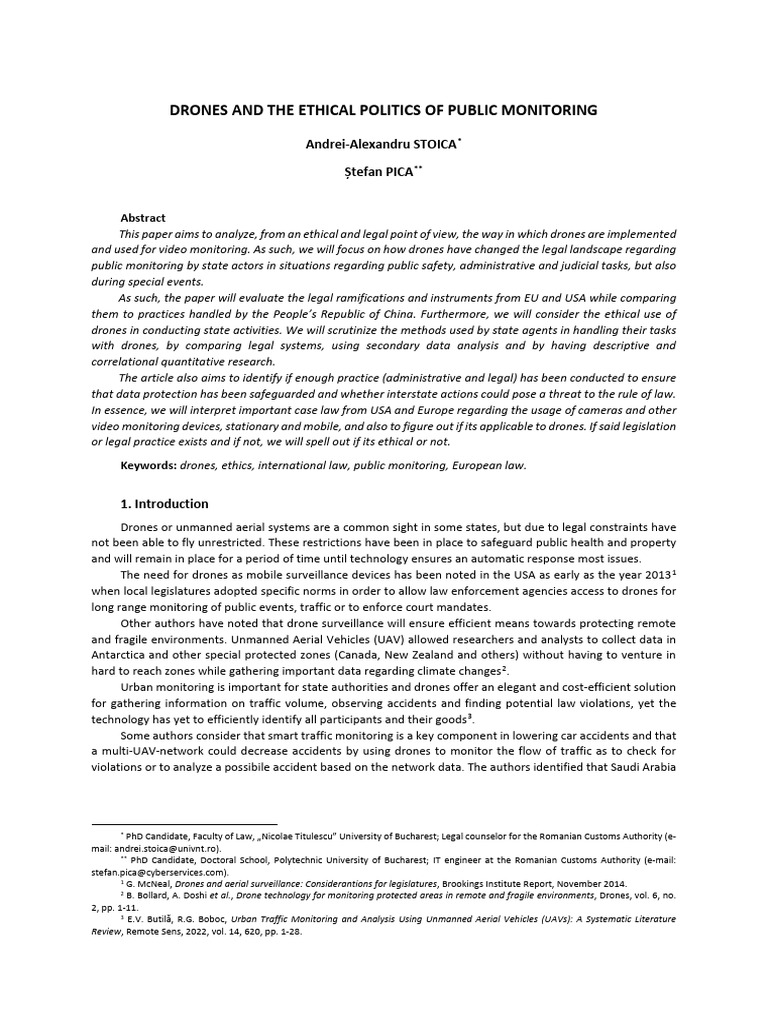 CKS_2023_PUBLIC_LAW_015 | PDF | Unmanned Aerial Vehicle | Surveillance